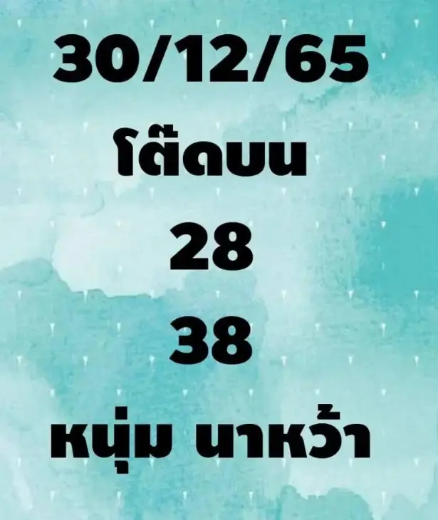 หวยหนุ่มนาหว้า 30 12 65 แจกเพิ่ม 2 แแนวทางหวยรัฐบาลไทย