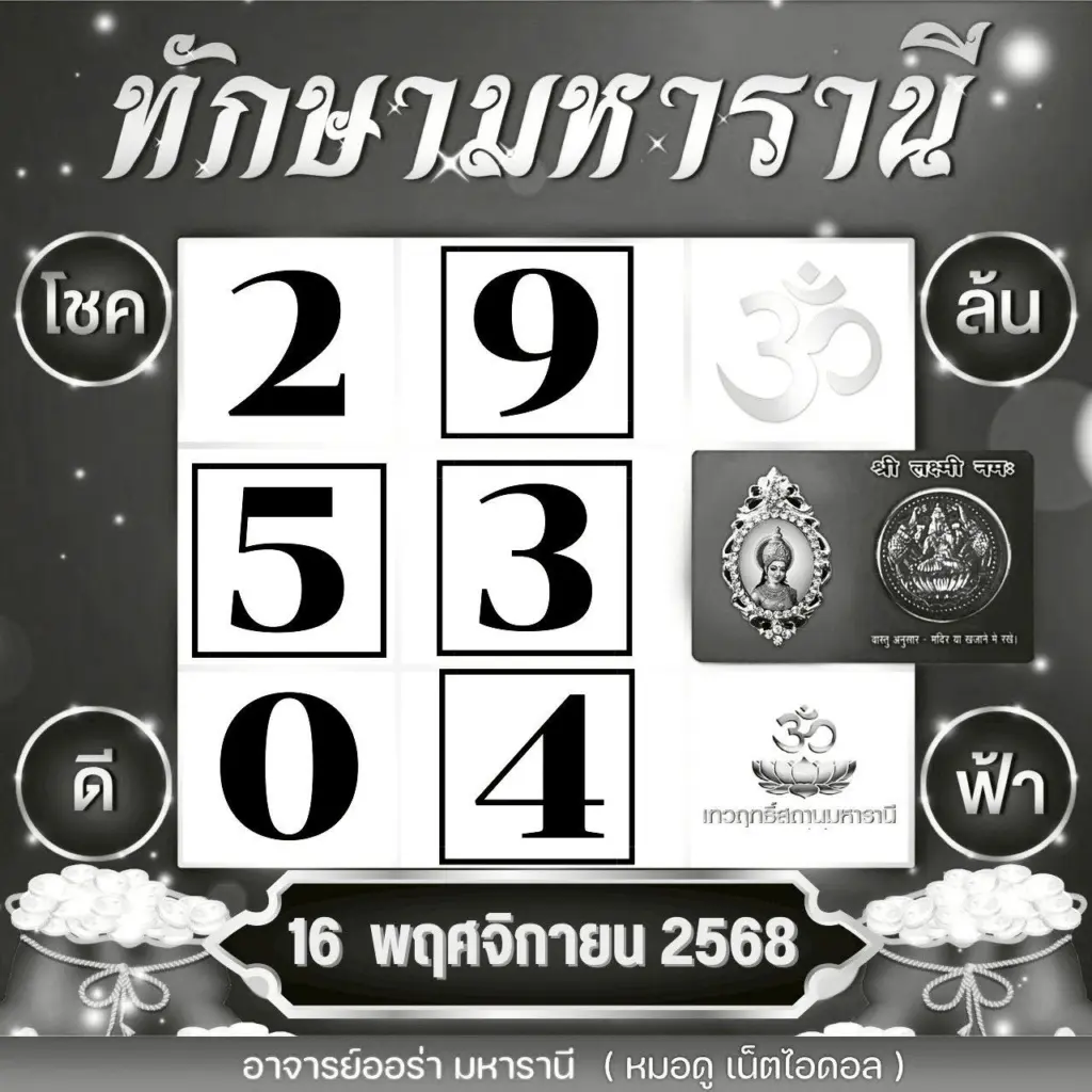 อ.ออร่า มหารานีล่าสุด 16 11 68 สรุปให้ เลขเด็ด 3 ตัว 2 ตัว หวยวันอาทิตย์